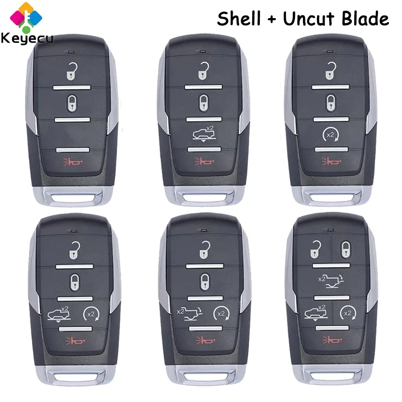 KEYECU-Smart-Remote-Car-Key-Shell-Case-With-3-4-5-6-Buttons-for-Dodge ...