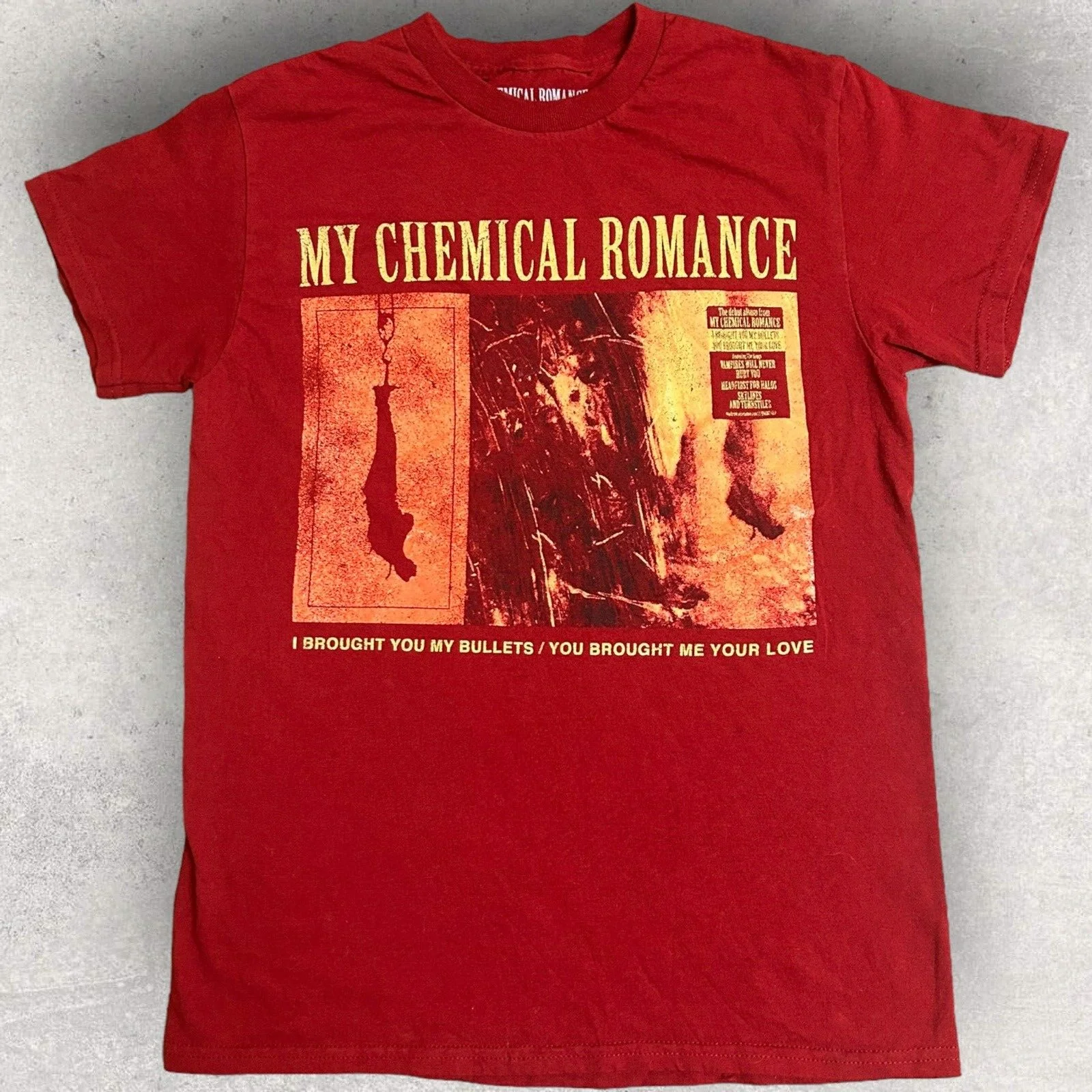 My-Chemical-Romance-Bullets-Boyfriend-Fit-T-Shirt-Size-Medium-Red-long ...