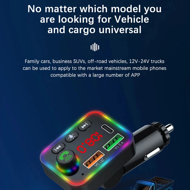 Car-MP3-Wireless-Blutooth-Player-Music-Receiver-FM-Transmitter-with ...