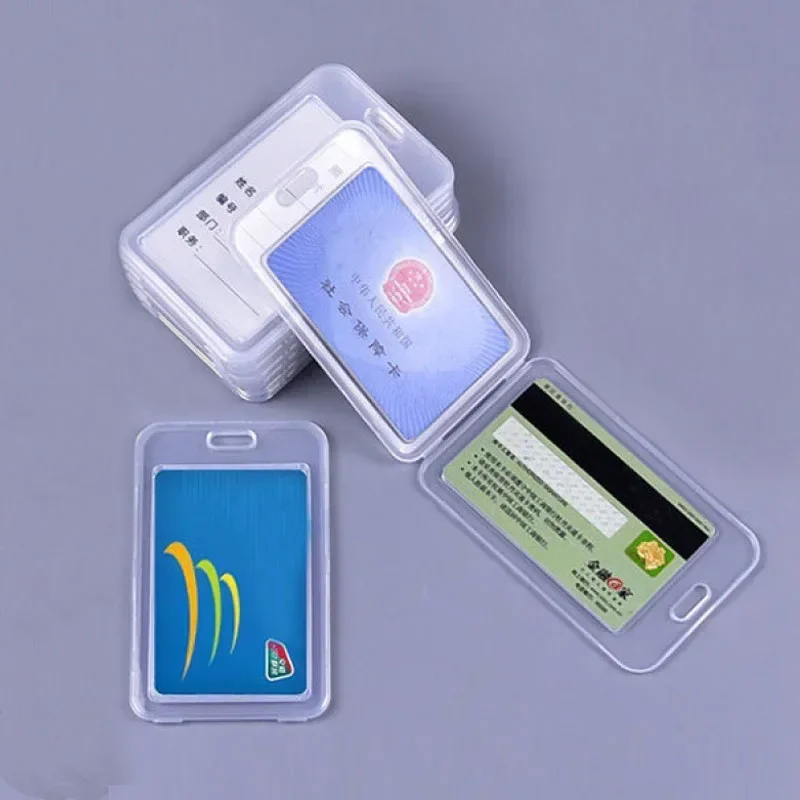 Women Men Plastic Transparent Card Cover Case Business Credit Cards ...