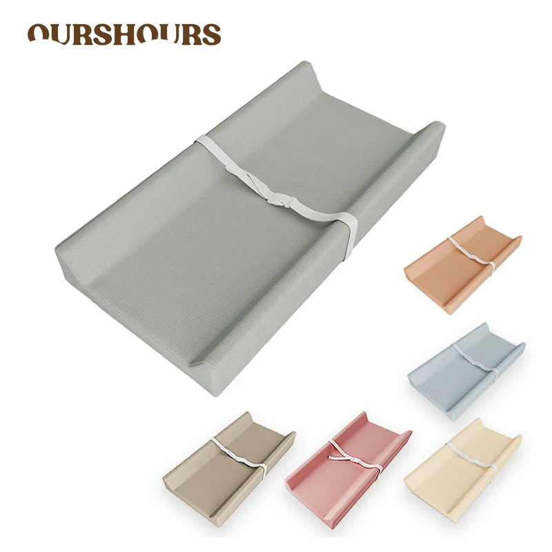 Solid Color Newborn Baby Diaper Changing Pad with Safety Strap Portable ...