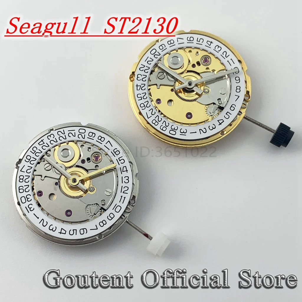 Goutent Silver Golden Brand-New Seagull ST2130 Automatic Mechanical ...