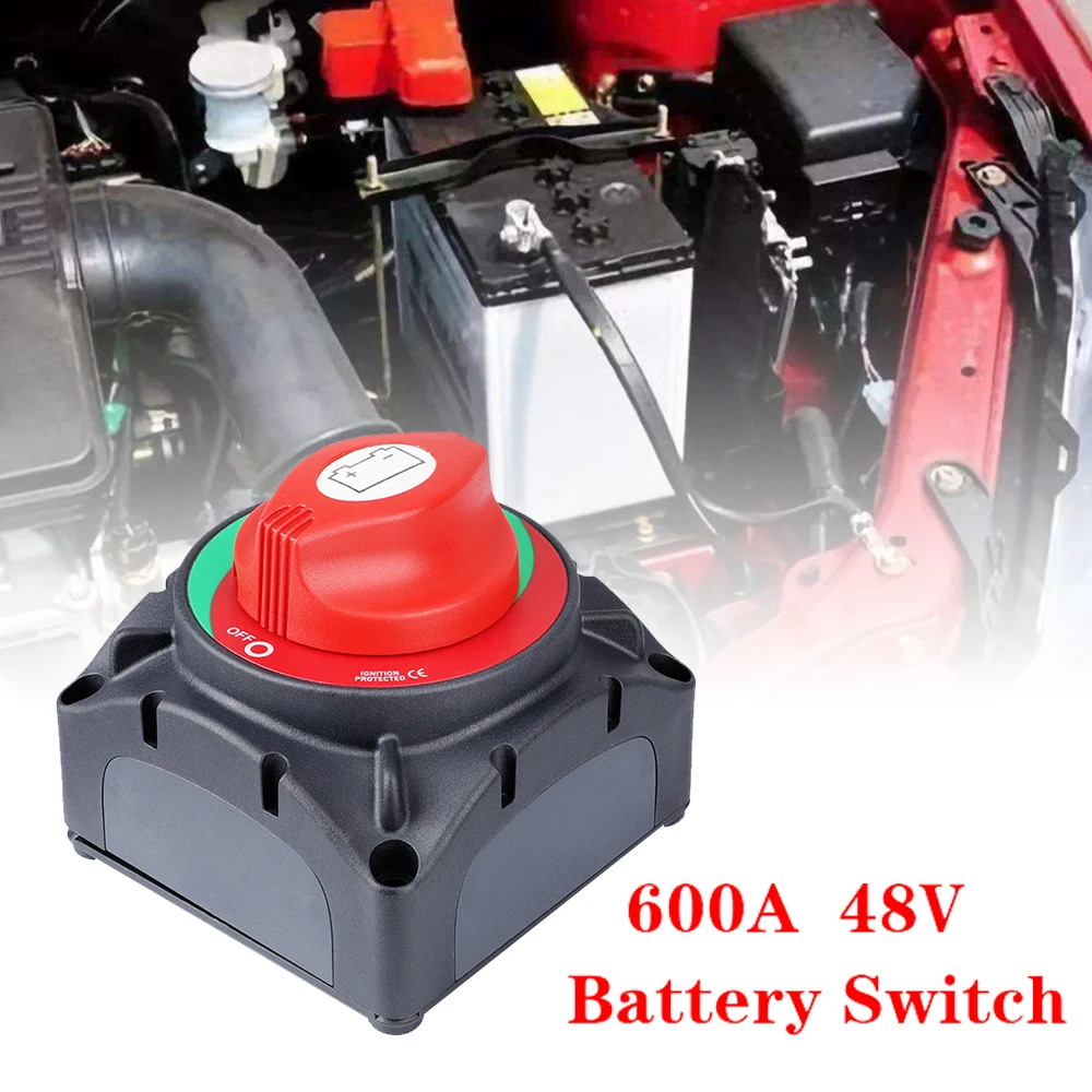 Dc 12v-48v 600a Car Battery Disconnect Switch Battery Switch Isolator ...