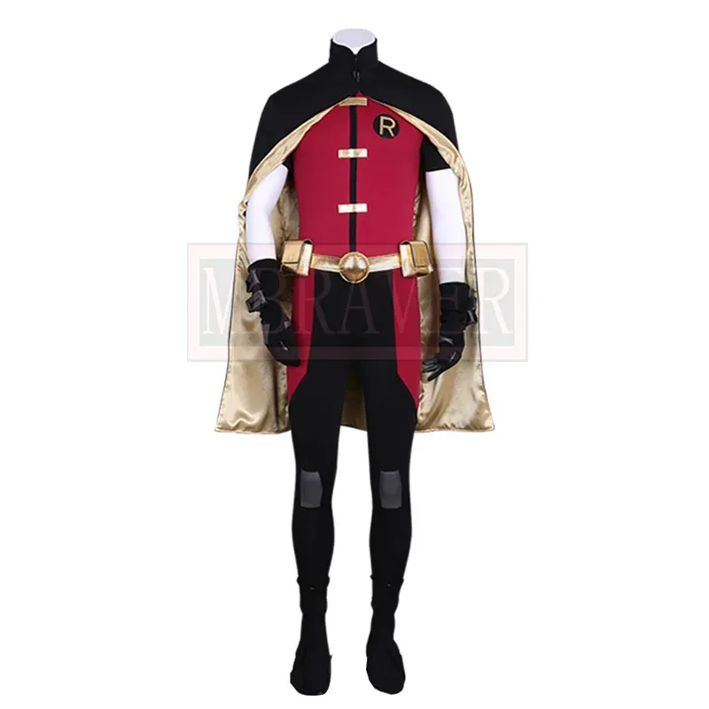 Superhero Red Robin Damian Wayne Cosplay Christmas Party Halloween ...