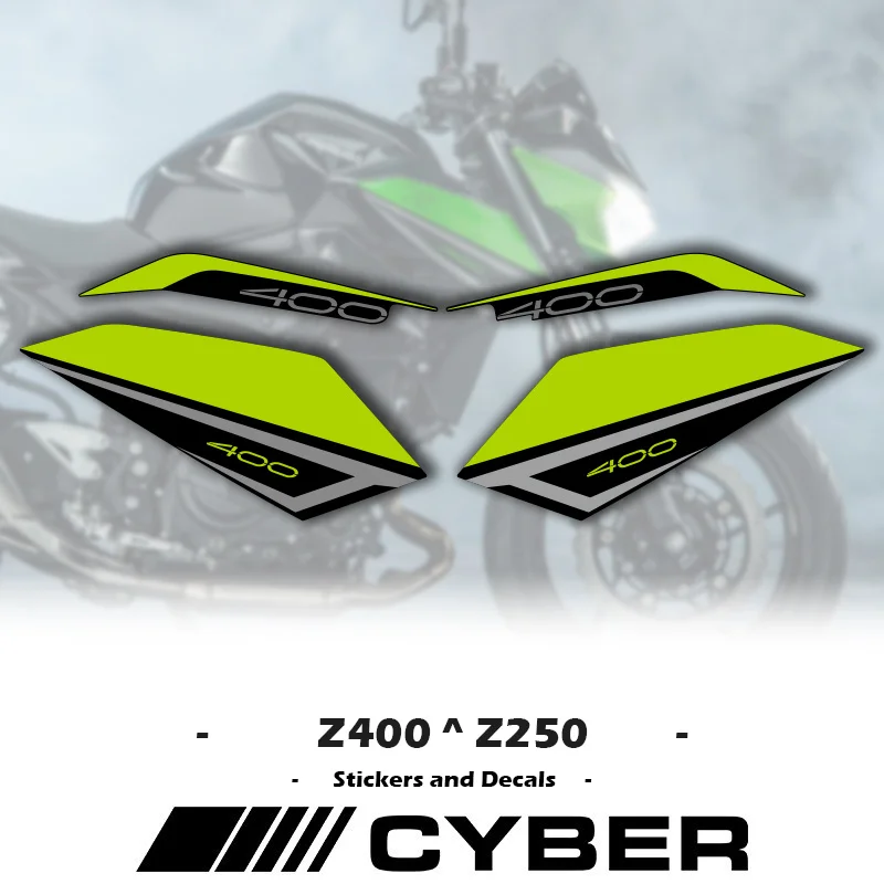 Motorcycle-Fairing-Shell-Replica-Metal-Color-Sticker-Decal-Z250-Z400-19 ...