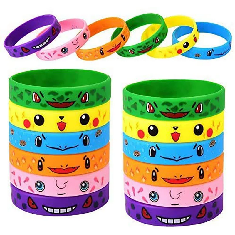 Pokemon Bracelet Anime Figures Pocket Elf Pikachu Children Cartoon ...