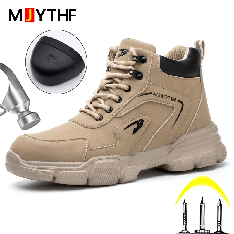 Winter Work Safety Shoes Men Safety Boots Anti-smash Anti-stab Work ...