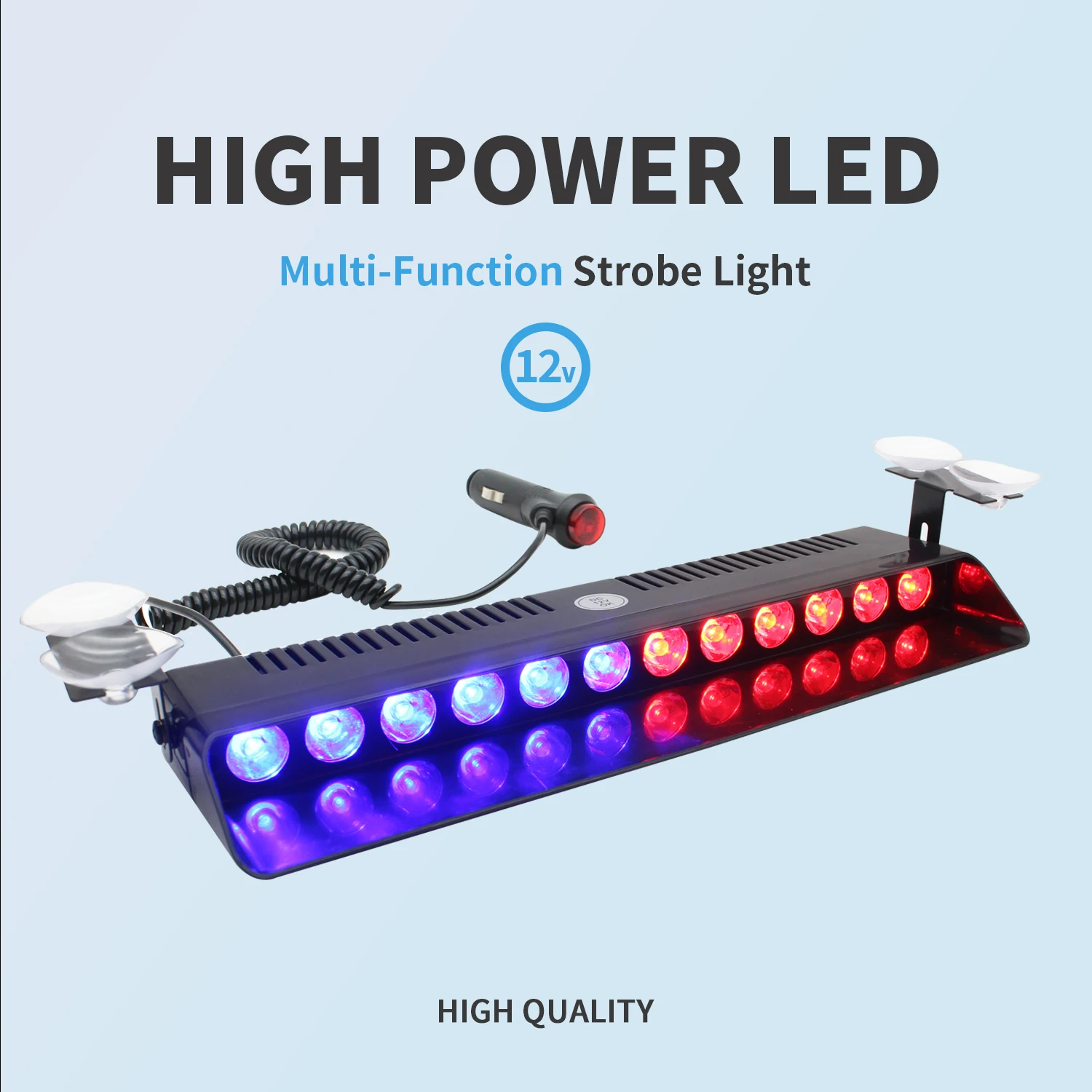 12LED-Police-Lights-Car-LED-Strobe-Lamp-Red-Blue-White-Signal-Lamps ...