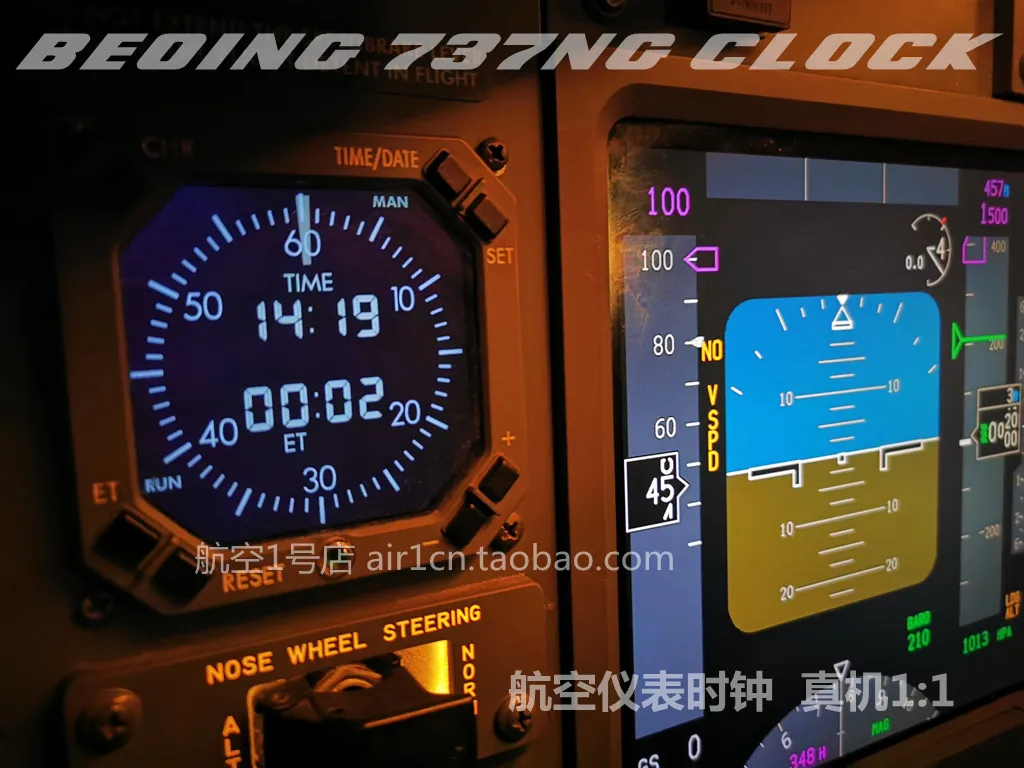 737-CLOCK-Boeing-BOEING-simulator-aviation-instrument-clock-alarm-clock-aircraft-simulation ...