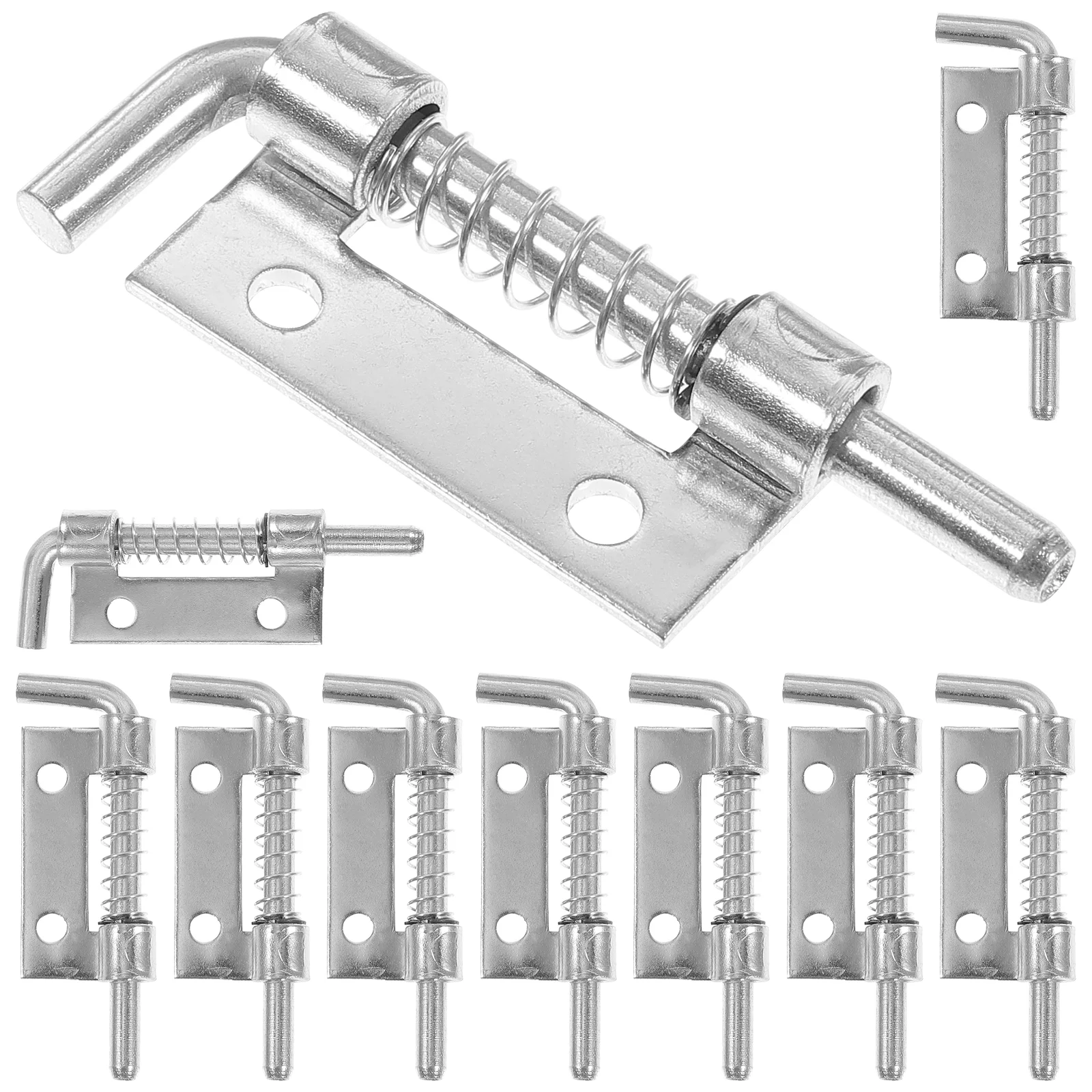 10-Pcs-Spring-Latch-Door-Slide-Lock-Barrel-Trailer-Galvanized-Iron ...