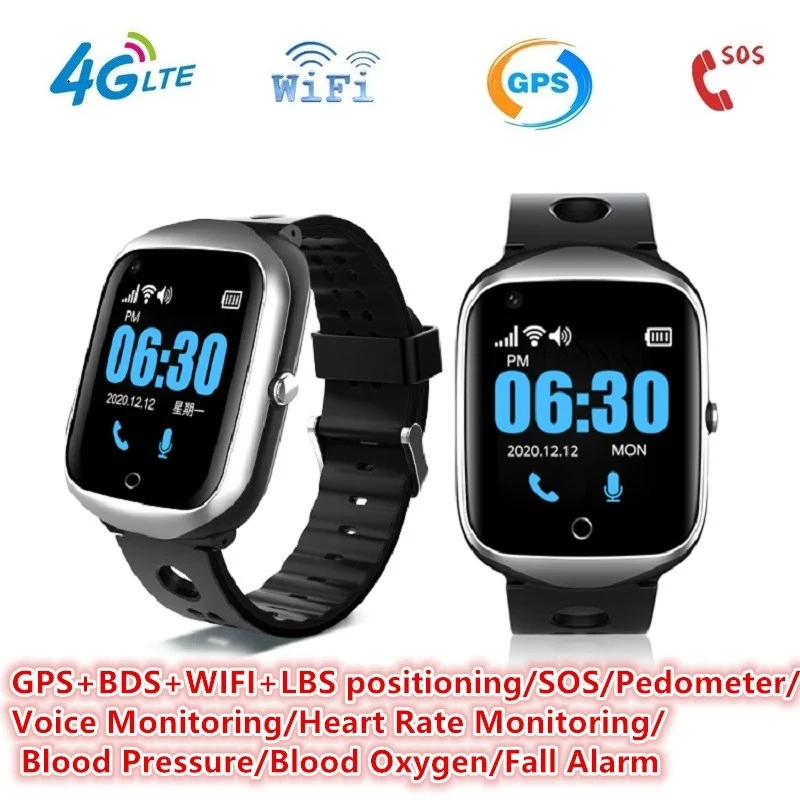 4G-Smart-GPS-AGPS-WIFI-Video-Call-Watch-Elderly-Old-Man-Heart-Rate ...