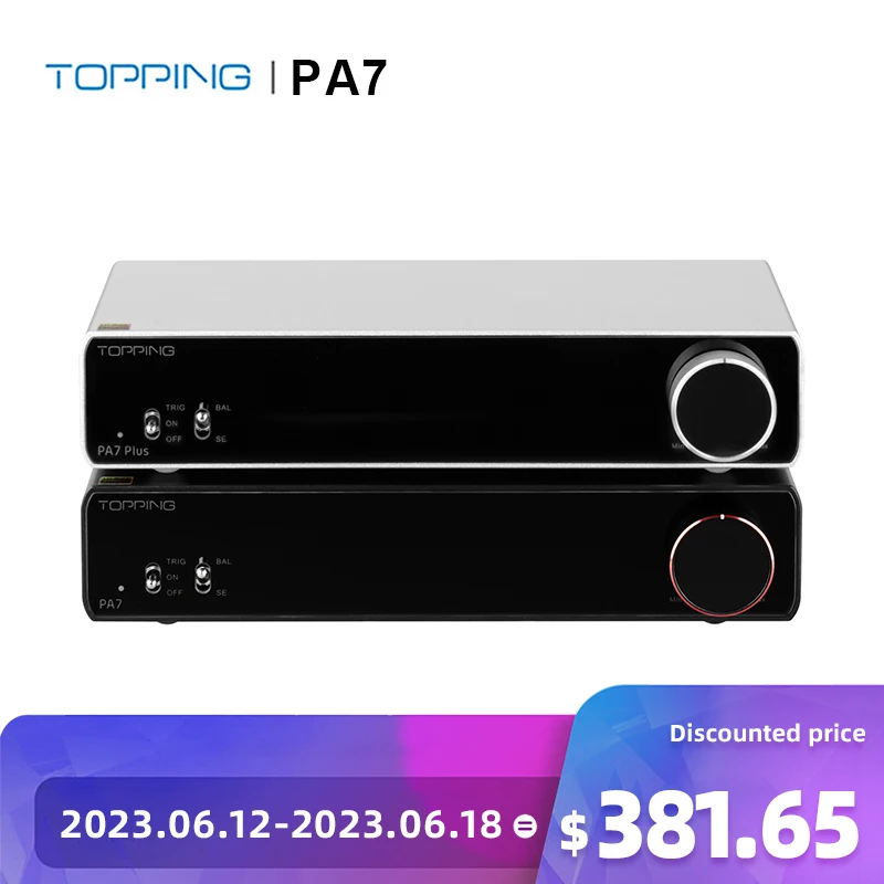 TOPPING PA7/PA7 플러스 클래스 D 데스크탑 앰프, 완전 균형 파워 앰프, 하이파이 디지털 앰프 PA7 +, 210W ...