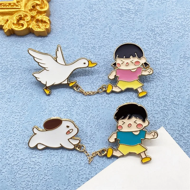 Pin-de-insignia-de-broche-de-esmalte-de-Metal-de-dise-o-de-ganso-para ...