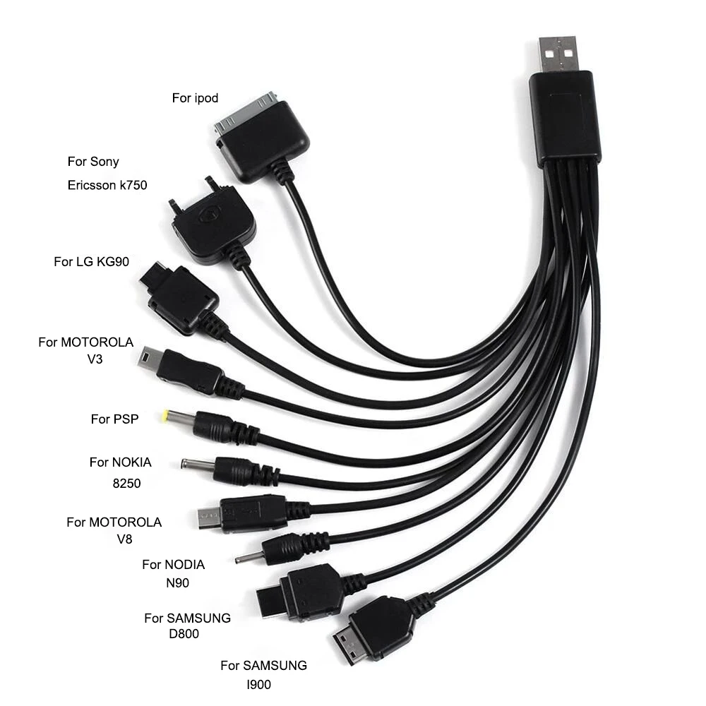 Cable de transferencia de datos USB multifunción 10 en 1 para ordenador ...
