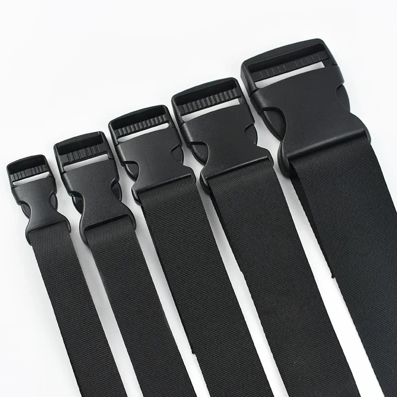 2/5/10Sets 10-50mm Webbing Strap Fastener Bag Plastic Release Buckles ...