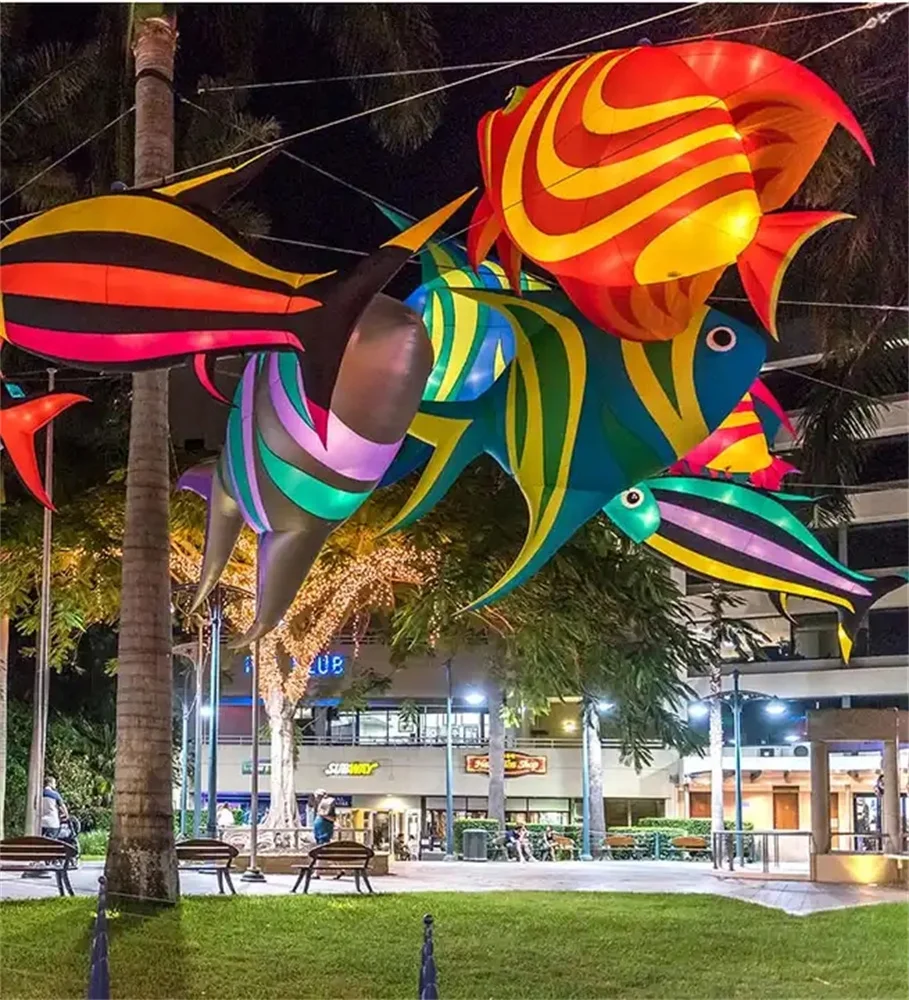 5pcs-Beautiful-Inflatable-Fish-with-LED-Light-colorful-Hanging-flying ...