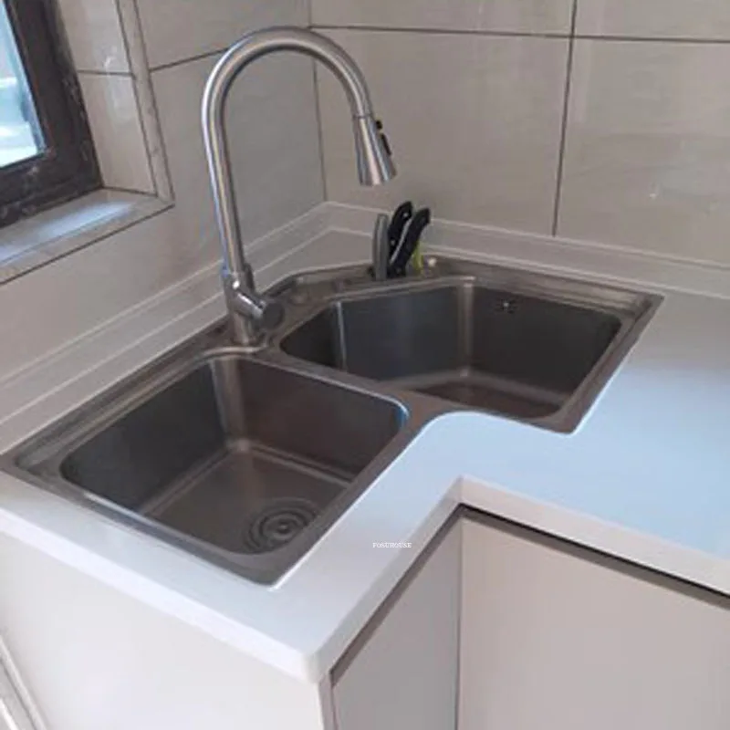 Floor Plan Corner Sink Kitchen Layout: How This Stainless Steel Design ...