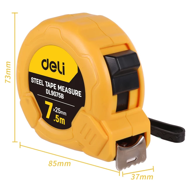 Deli Tape Measure 3M 5M 7.5M 10M Precision Durable ABS Case Measuring Ruler Measuring Tape ...