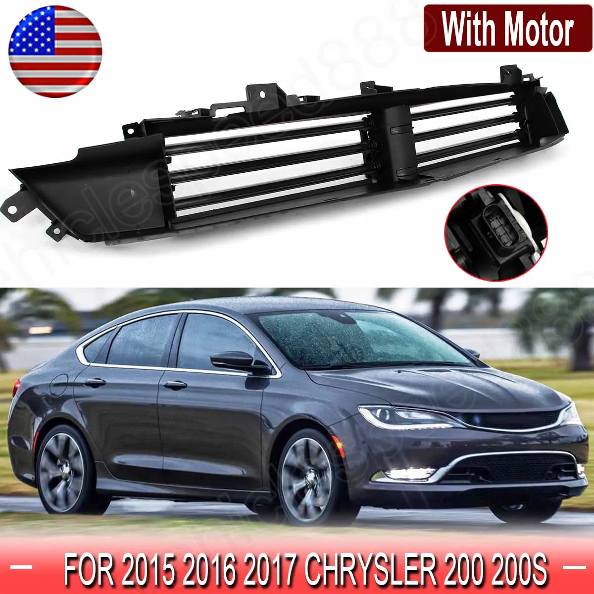 Front Radiator Grille Compatible with 2015 2016 2017 Chrysler 200C ...