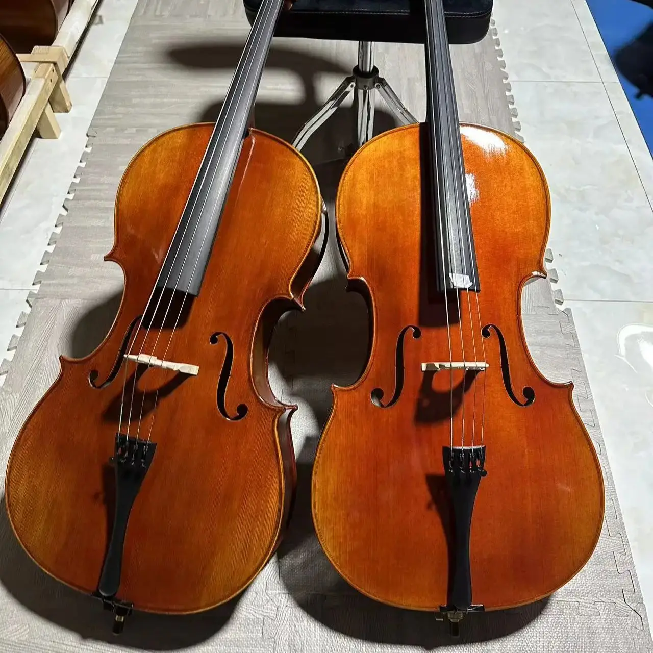 European-spruce-top-All-handmade-Cello-4-4-Maple-wood-solid-wood ...