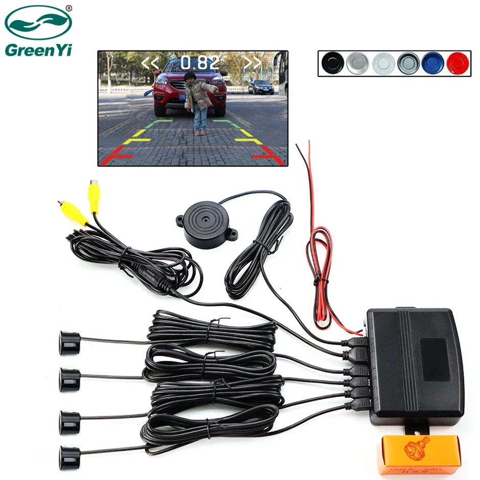 GreenYi-Car-Video-CVBS-Parking-Sensor-with-4-Sensors-Sensor-Reverse ...