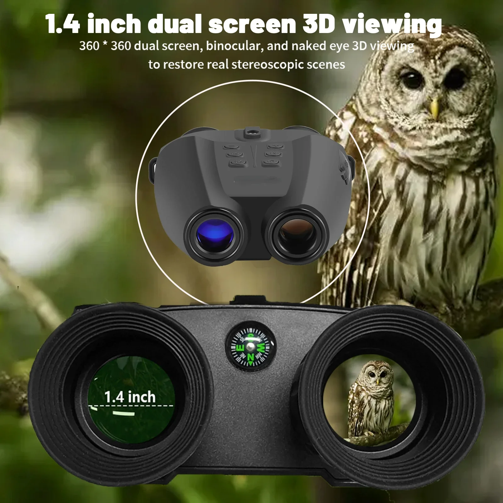 PVS-32-8X-Zoom-NVG-Mount-Head-Mounted-Infrared-Night-Binoculars-New ...