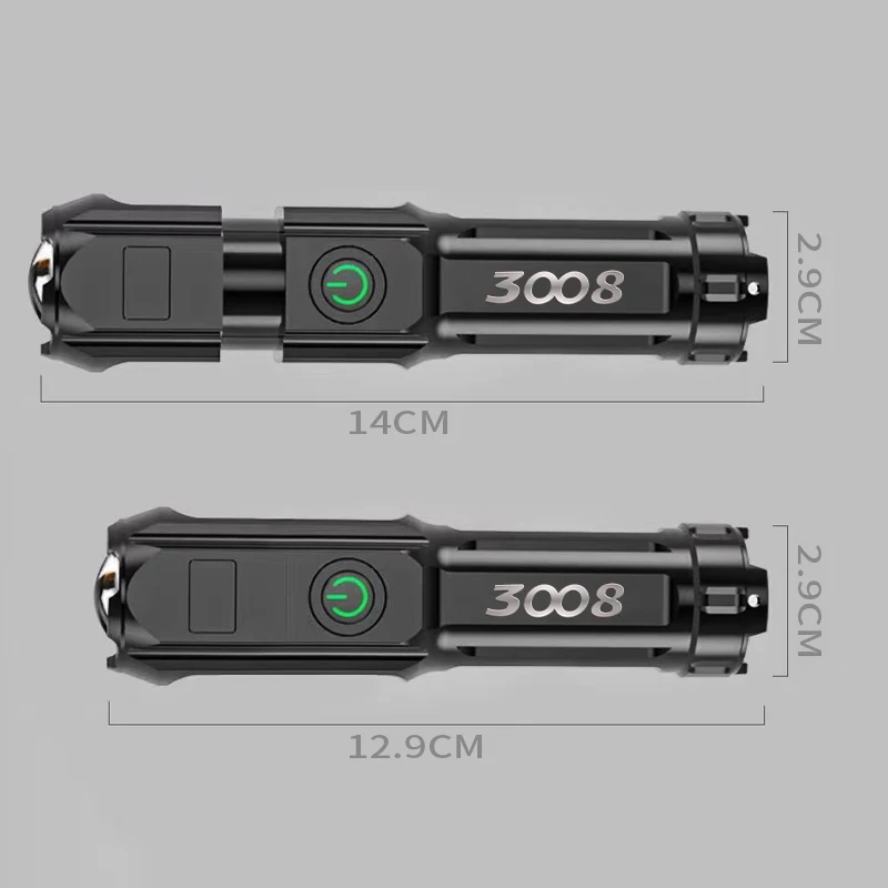 Multi-Scene Car Flashlight - Strong Light Rechargeable Zoom Torch for ...