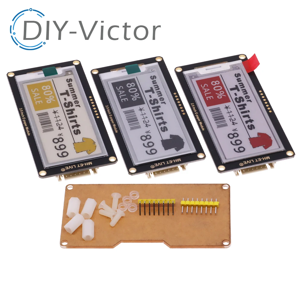 Tela E Módulo De E-ink Eink De 2.9 Polegadas. Suporte Para Arduino Uno Stm32 Raspberry Pi Esp32 ...