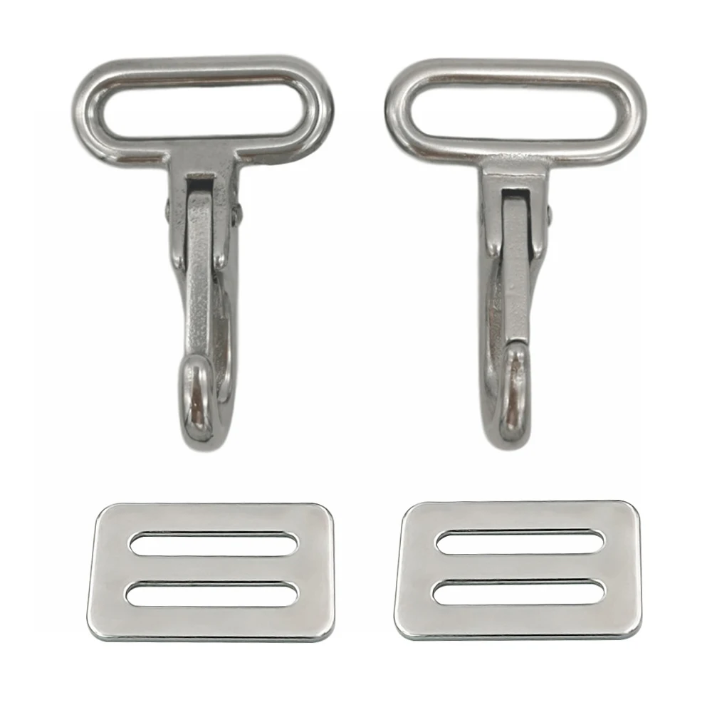 4pcs-Snap-Hooks-Strap-Adjusting-Buckles-Stainless-Steel-50MM-Length ...