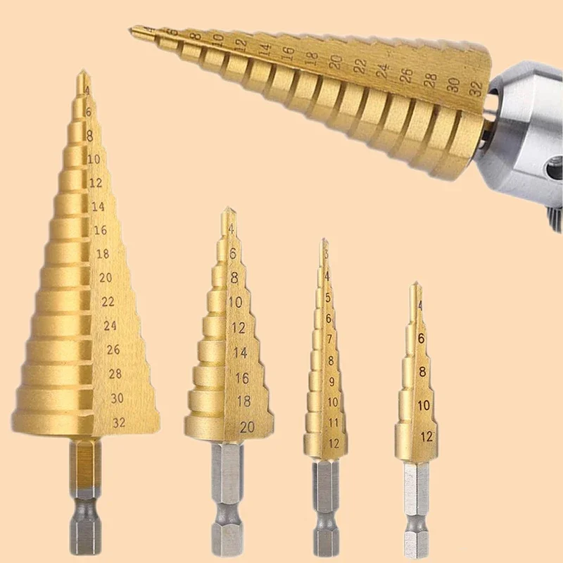Straight-Groove-Step-Drill-Bit-Set-4-12mm-4-20mm-4-32mm-Titanium-Coated ...