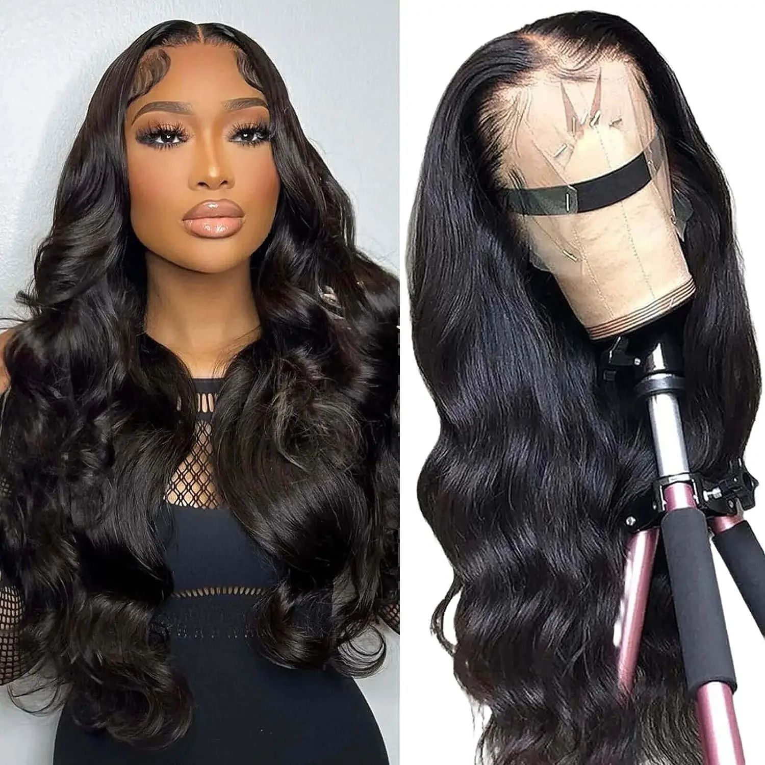 13x4-Bling-Hair-Transparent-Lace-Front-Wig-Body-Wave-13X6-HD-Frontal ...