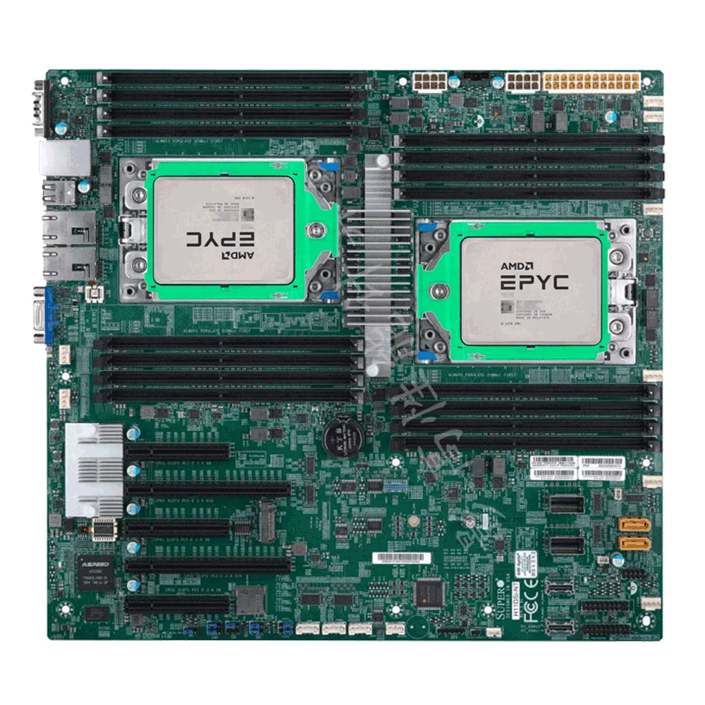 2x AMD EPYC 7B12 64 코어 CPU 최대 3.3GHz + Supermicro H11DSI NT 마더 보드 ...