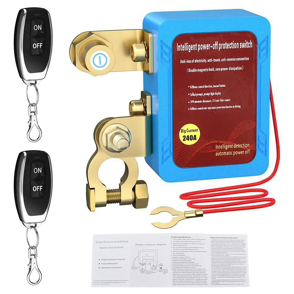 Wireless-Dual-Remote-Car-Battery-Disconnect-Relay-Master-Kill-Cut-Off ...