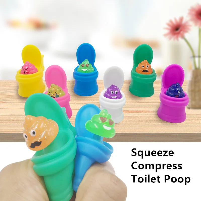 1-5Pcs-Funny-Squeeze-Mini-Poop-Toilet-Weird-Colored-Toilet-Poop-Kids ...