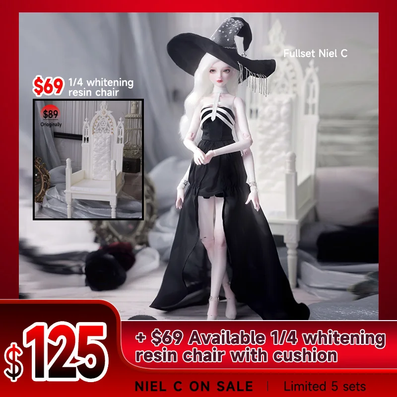 New BJD Doll 1/4 Niel 41.5cm With Girl Body Fullset of Four Hands ...
