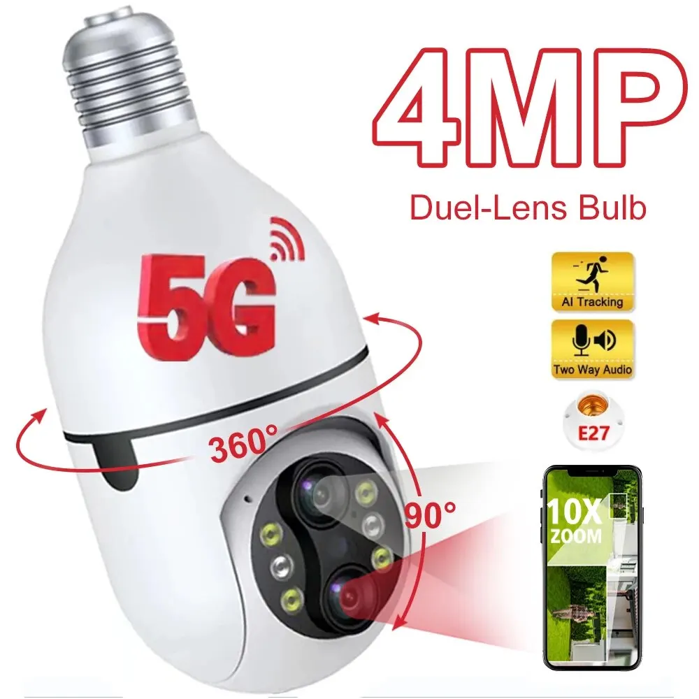 4MP-Light-Blub-Security-Camera-Smart-360-WiFi-Camera-Remote-Motion ...