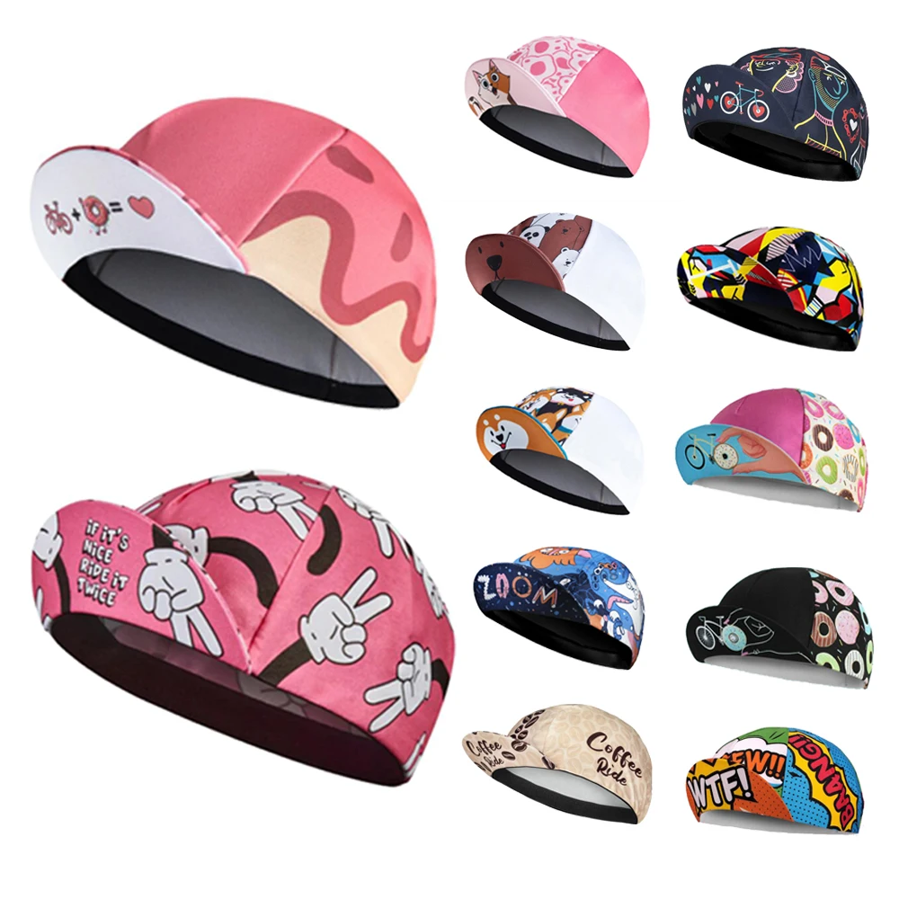 Cycling Hat Funny Road Bicycle Cap Cartoon Pink Bike Headwear Men and ...
