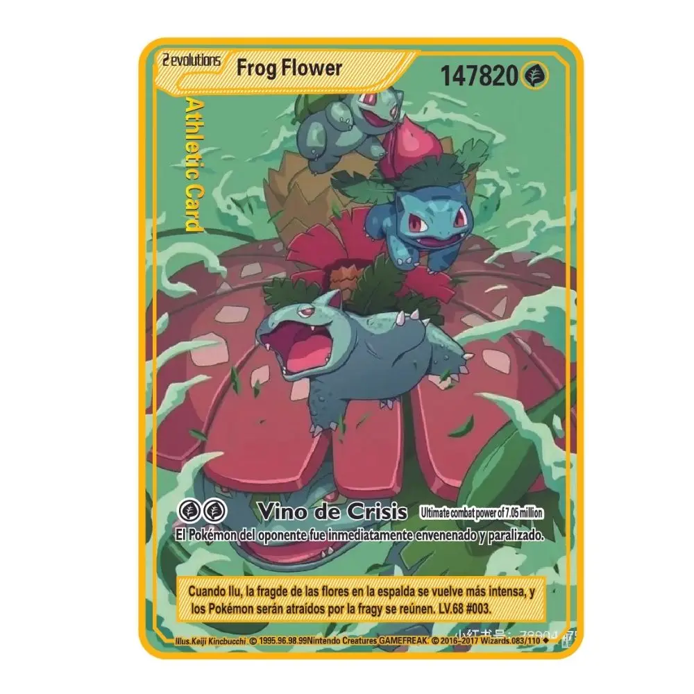 2022Spanish Pokémon Cards Metal Letters Spanish Iron Cards Mewtwo ...