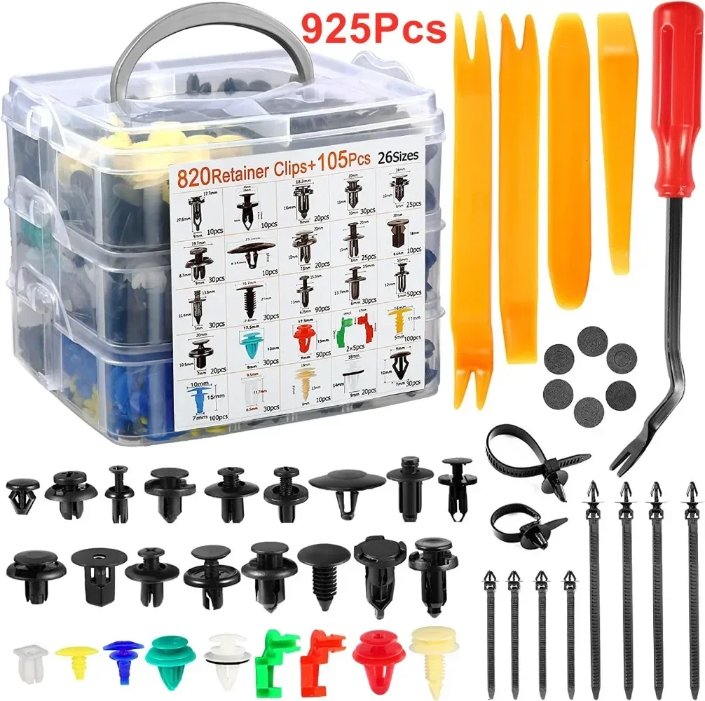 925pcs-100Pcs-Auto-Fastener-Clip-Kit-Fender-Rivet-Clips-Auto-Body-Push ...