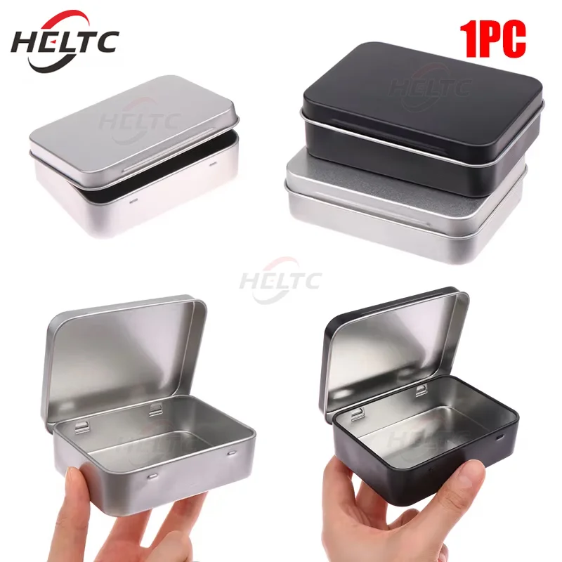 Black/Silver Frosted Household Iron Storage Box Metal Box Tin Plated ...
