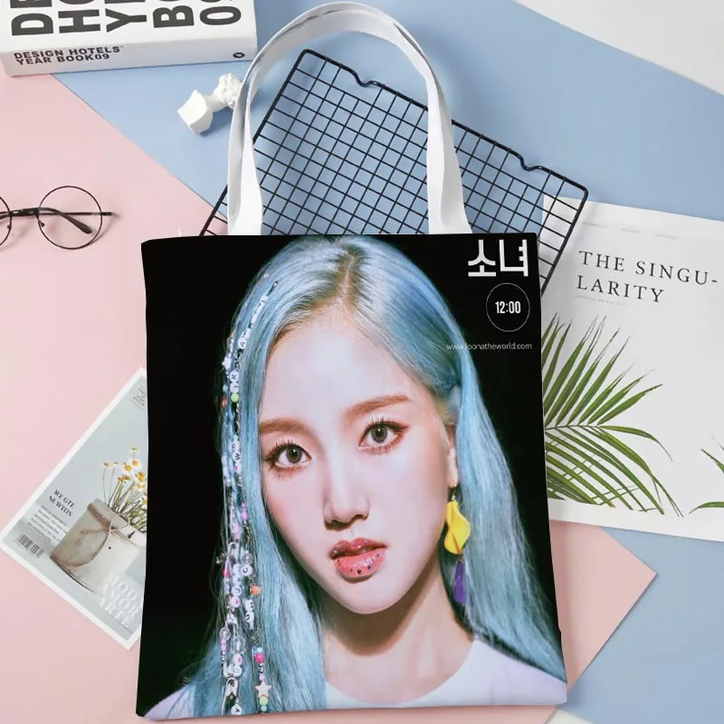 Custom Kpop LOONA Tote Bag Cotton Cloth Shoulder Shopper Bags for Women ...
