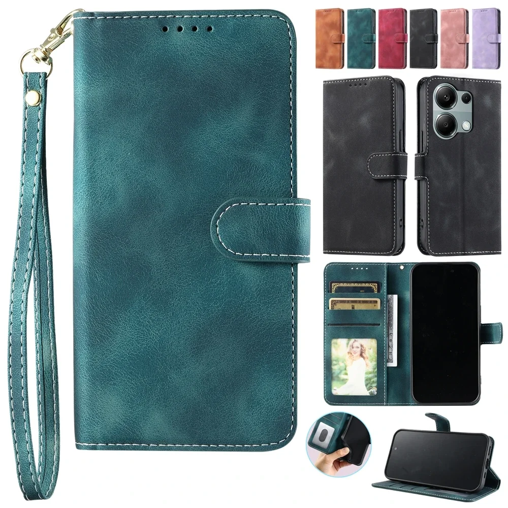 Classic PU Leather Stand Phone Case For Realme 12 9 Pro Plus 9i 8 C67 ...