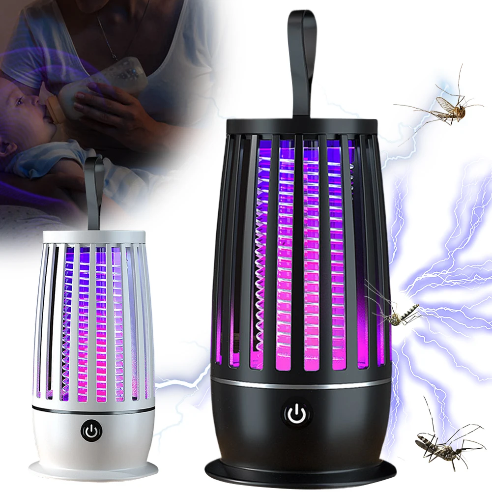 Bug-Zapper-Trap-Lamp-USB-Rechargeable-Insect-Fly-Trap-Camping-Lantern ...