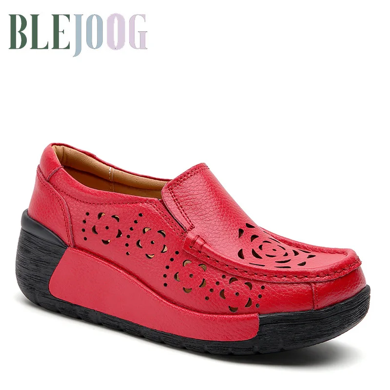 Zapatos-planos-de-plataforma-de-lujo-para-mujer-mocasines-informales-sin-cordones-transpirables ...