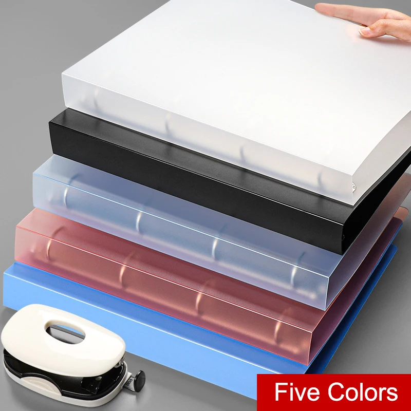 A4-Binder-4-2-Ring-Folder-Transparent-for-Card-Sleeves-File-Document ...