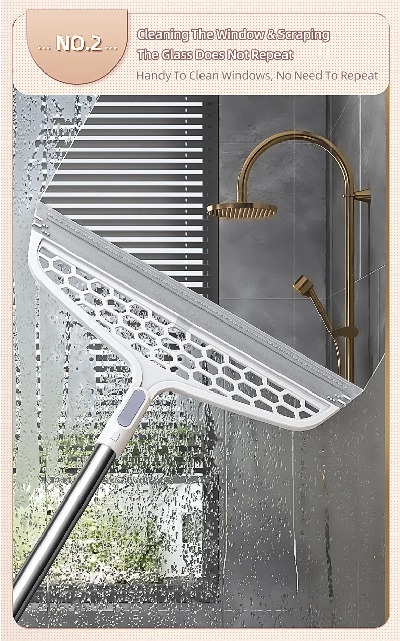 Balai serpillère espagnol,Balai magique en Silicone de 50 pouces,raclette de nettoyage du sol ...