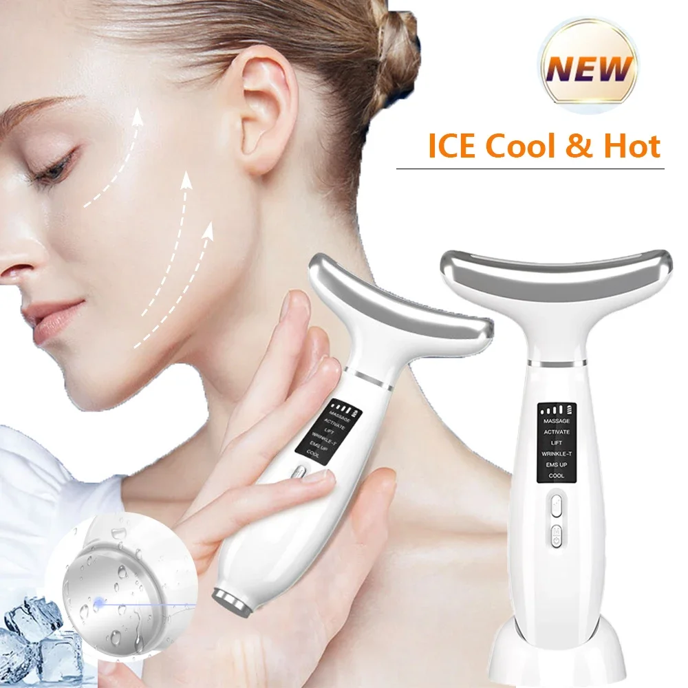 Ice-and-Hot-Compress-Facial-Massager-LED-Skin-Rejuvenation-Care-EMS ...
