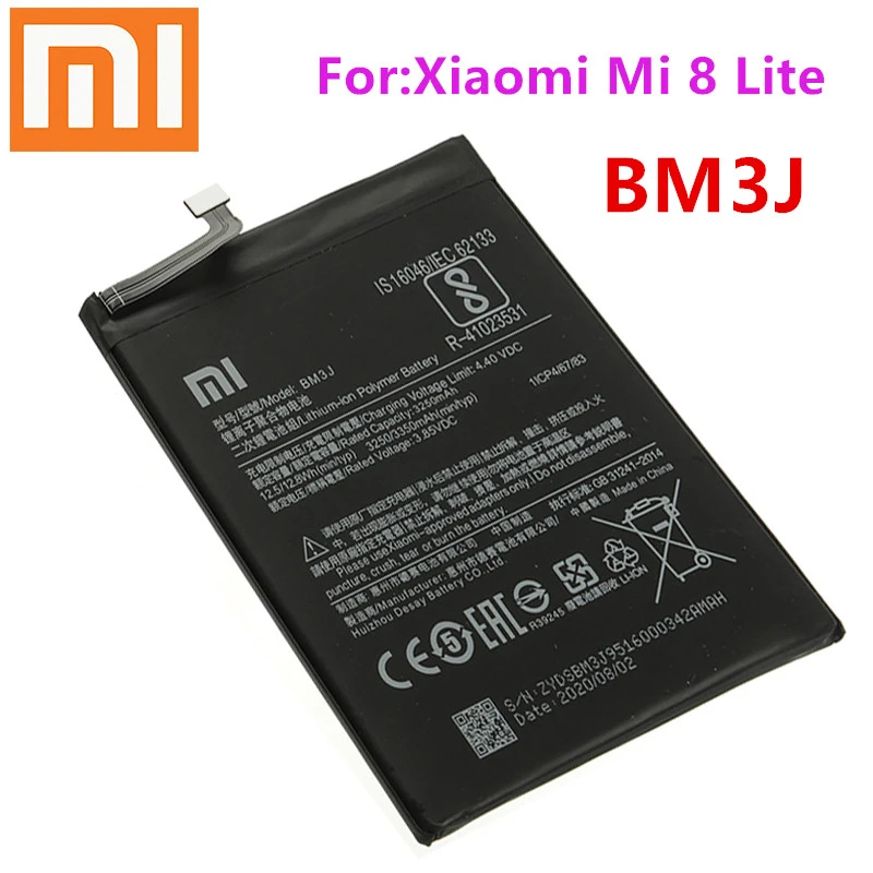 Xiaomi Mi 8 Lite Original De Alta Capacidade 3700mah Bateria Do ...