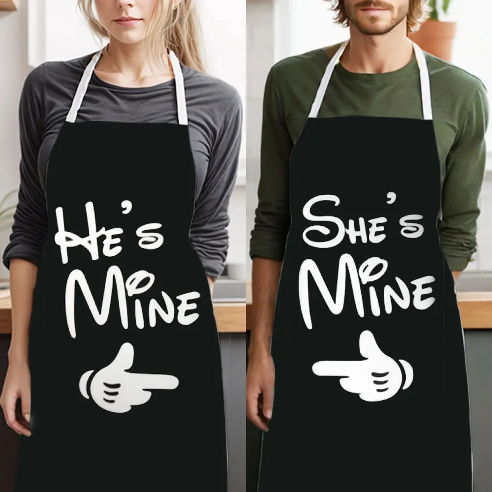 Mr-Mrs-Kitchen-Aprons-Couple-Waist-Bib-Apron-Household-Cleaning ...
