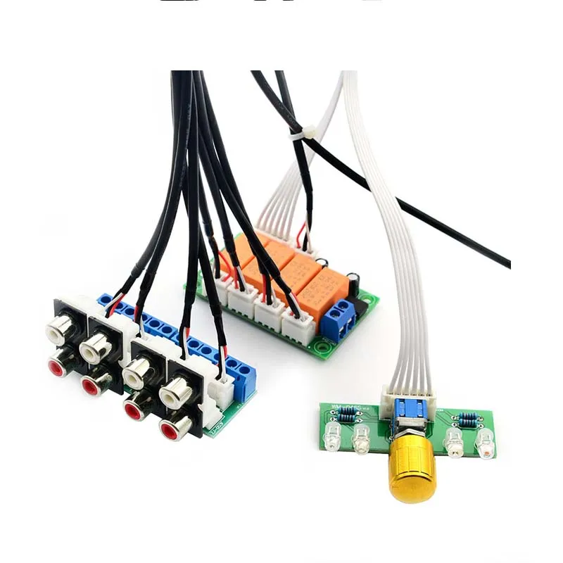Relay 4-way Audio Input Signal Selector Switching RCA Audio Switch ...